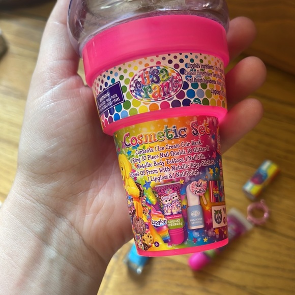 Lisa Frank | Other | Lisa Frank Ice Cream Cone Bank Cosmetic Set | Poshmark